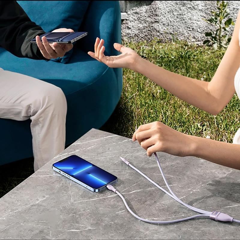 Кабел за зареждане и трансфер на данни Baseus Flash Series Ii 3 в 1 Usb C Usb Type C