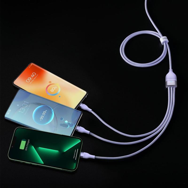 Кабел за зареждане и трансфер на данни Baseus Flash Series Ii 3 в 1 Usb C Usb Type C