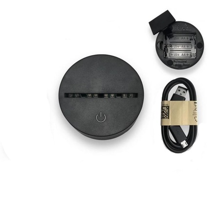 3D led Illúzió lámpa Tarajos dinó 2 Fekete talp - eMAG.hu