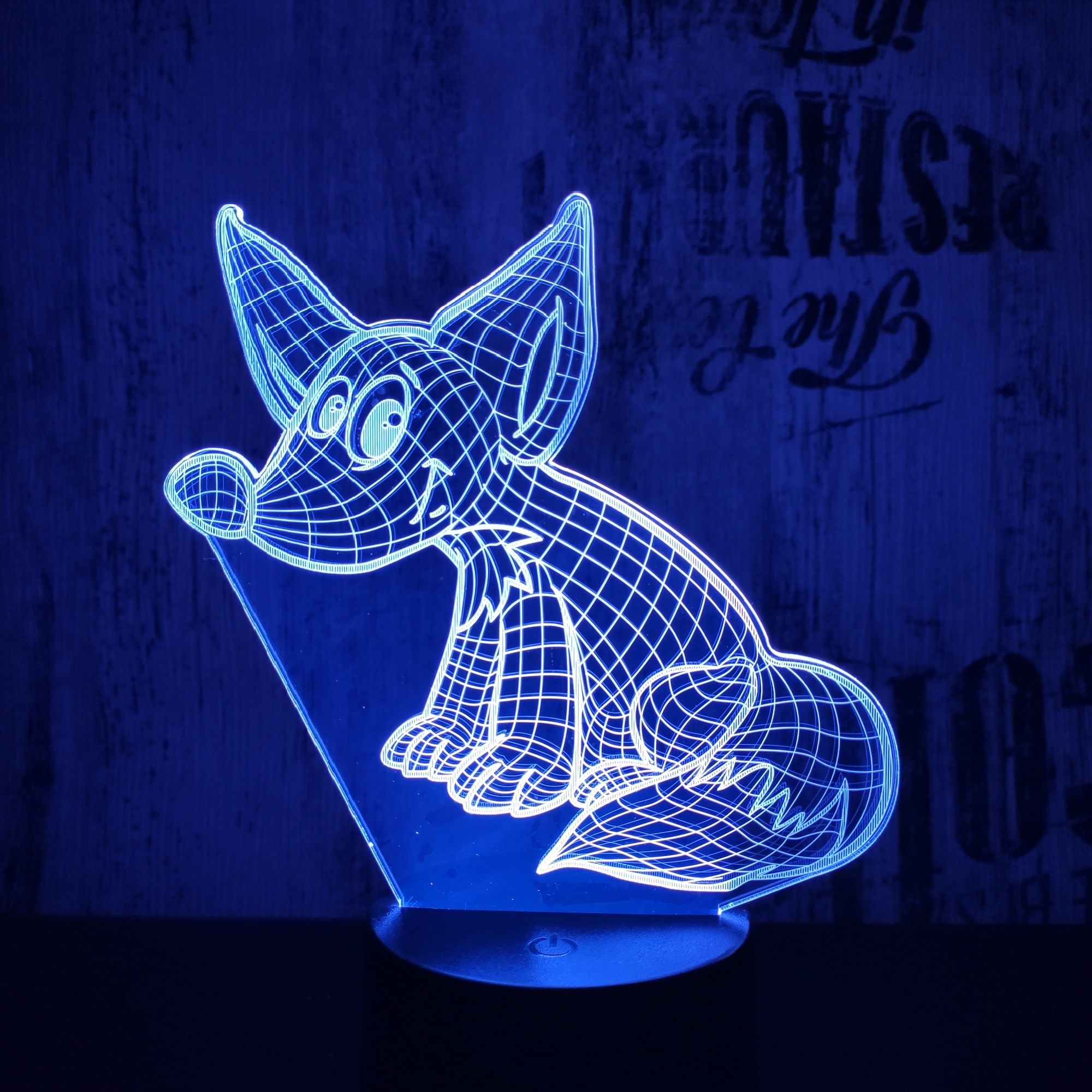 3D led Illúzió lámpa Róka 2 Fekete talp - eMAG.hu