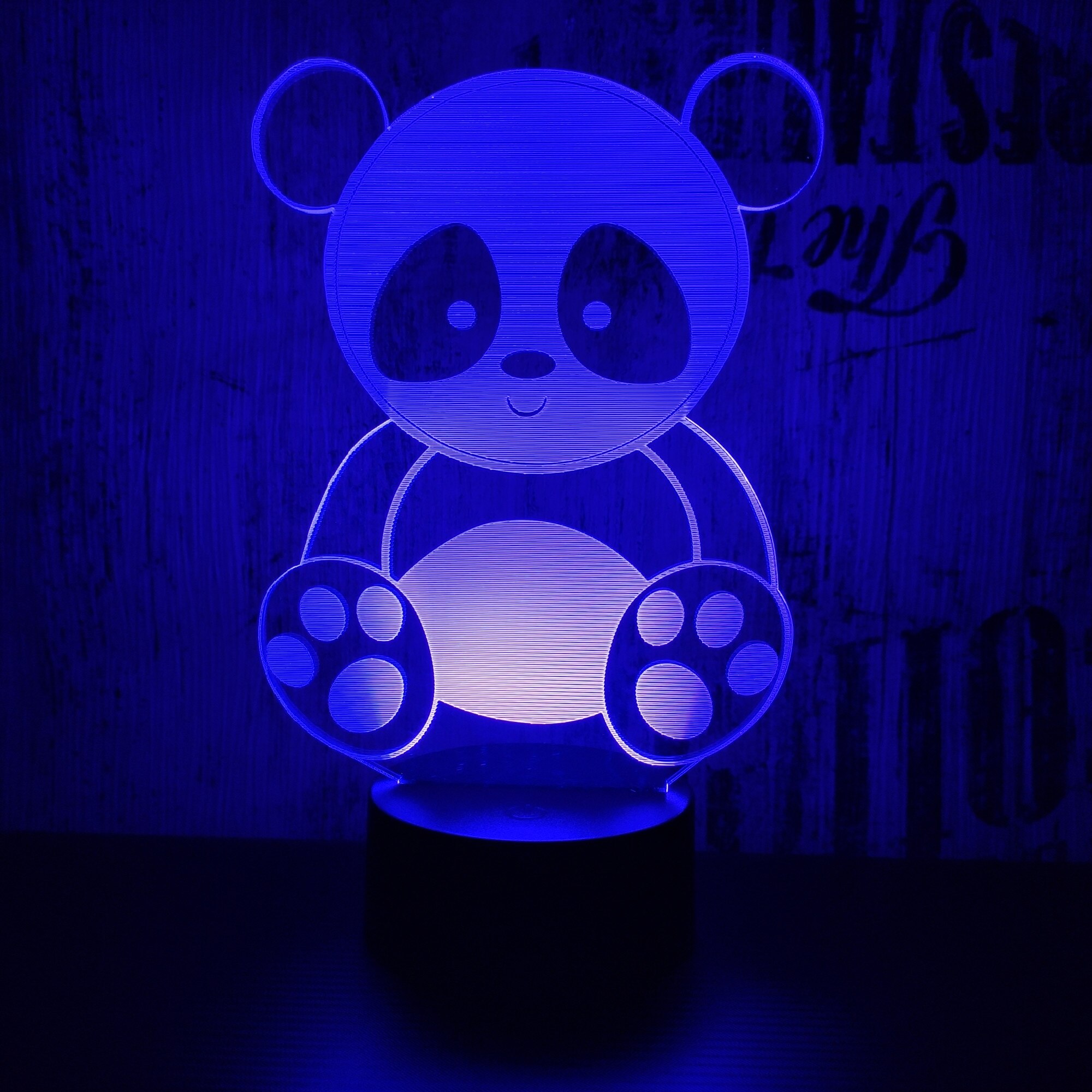 Lampa de veghe, Gaopin, 3D, Model Panda, Transparent - eMAG.ro