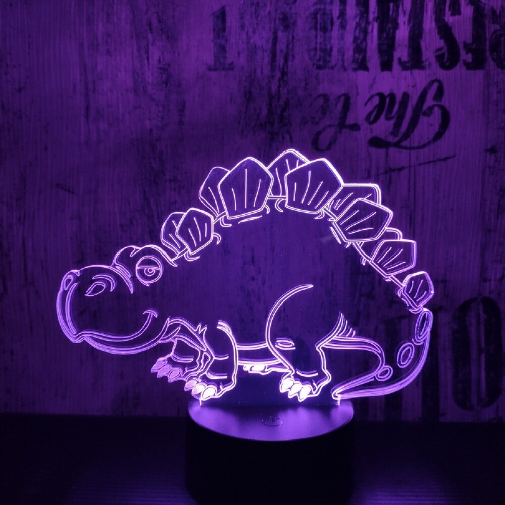 3D led Illúzió lámpa Stegosaurus 2 Bluetooth-os világítós talp - eMAG.hu