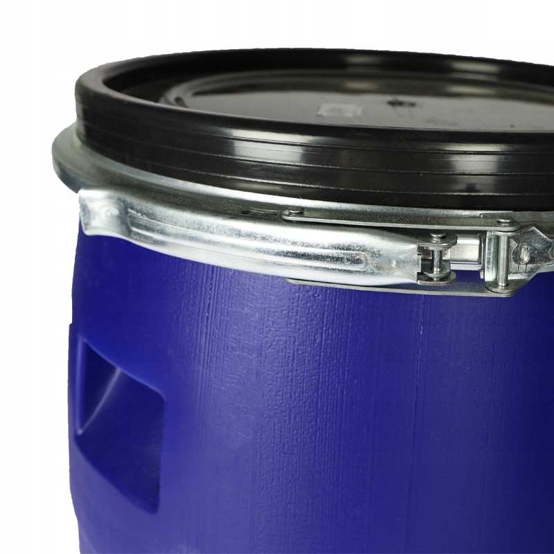 Butoi cu capac Sterk, Plastic, 60l, Albastru/Negru - eMAG.ro