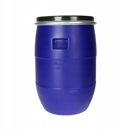 Butoi cu capac Sterk, Plastic, 60l, Albastru/Negru - eMAG.ro