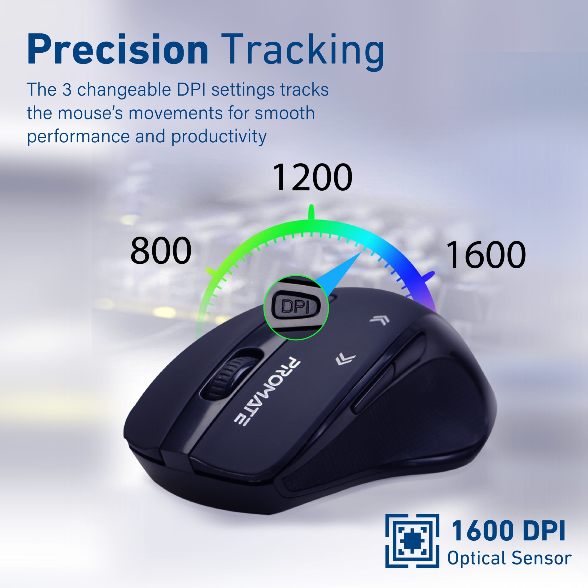 Мишка ProMate, Cursor, EZGrip, Ergonomic Wireless Mouse, 800/1200 ...