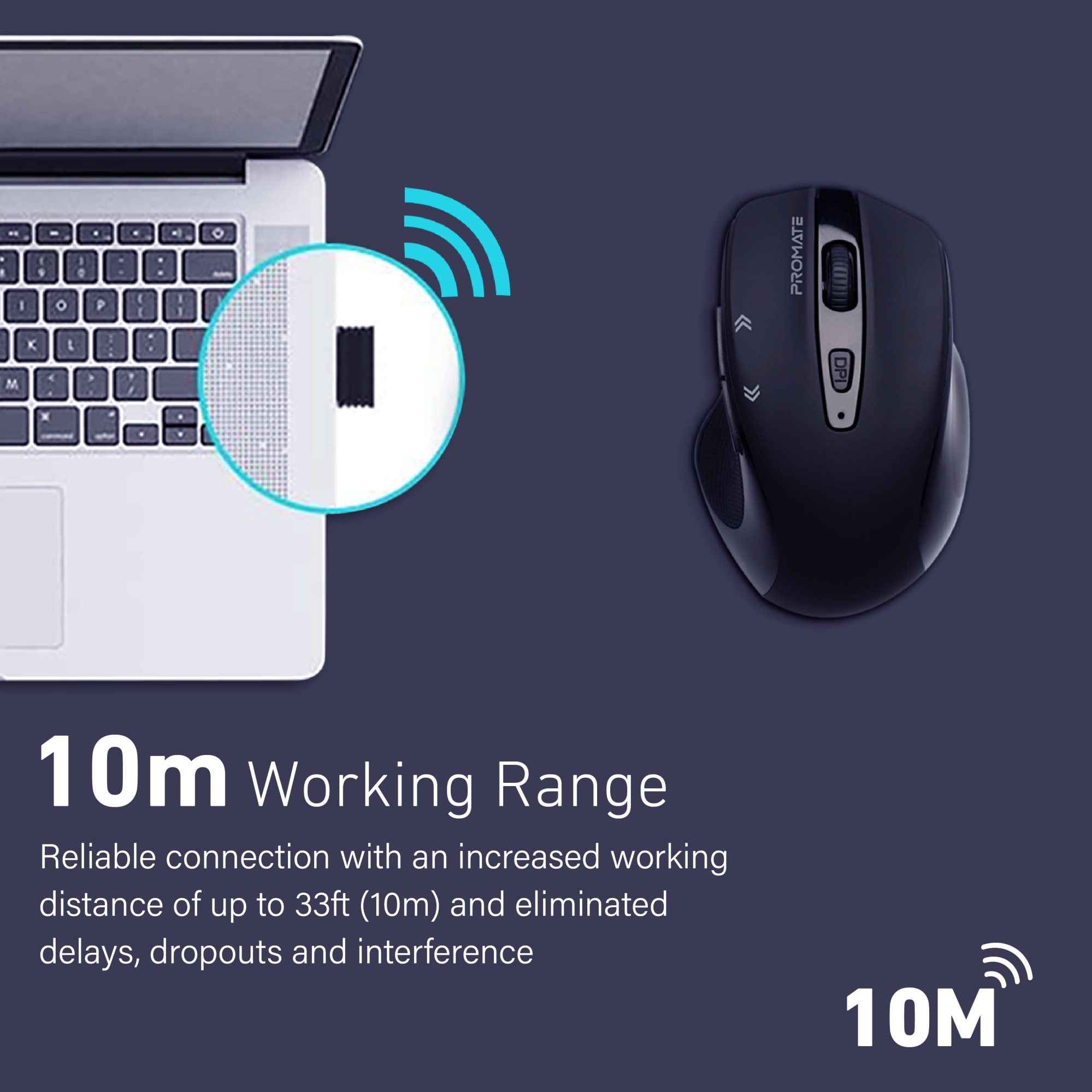 Мишка ProMate, Cursor, EZGrip, Ergonomic Wireless Mouse, 800/1200 ...