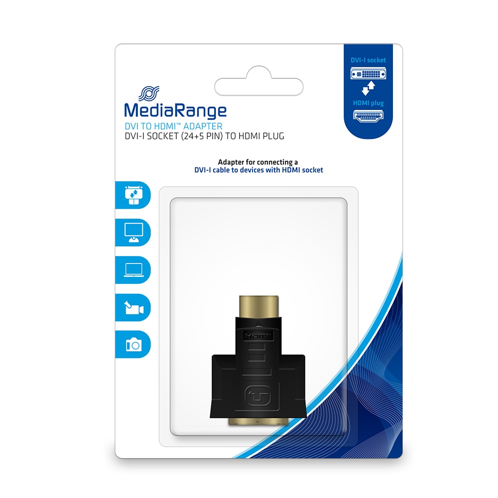 MediaRange DVI/HDMI™ адаптер, черен - eMAG.bg