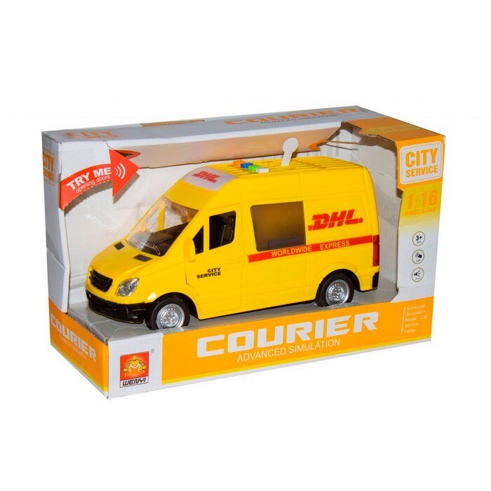 Jucarie masinuta postala Sprinter DHL, Lungime 20 cm - eMAG.ro
