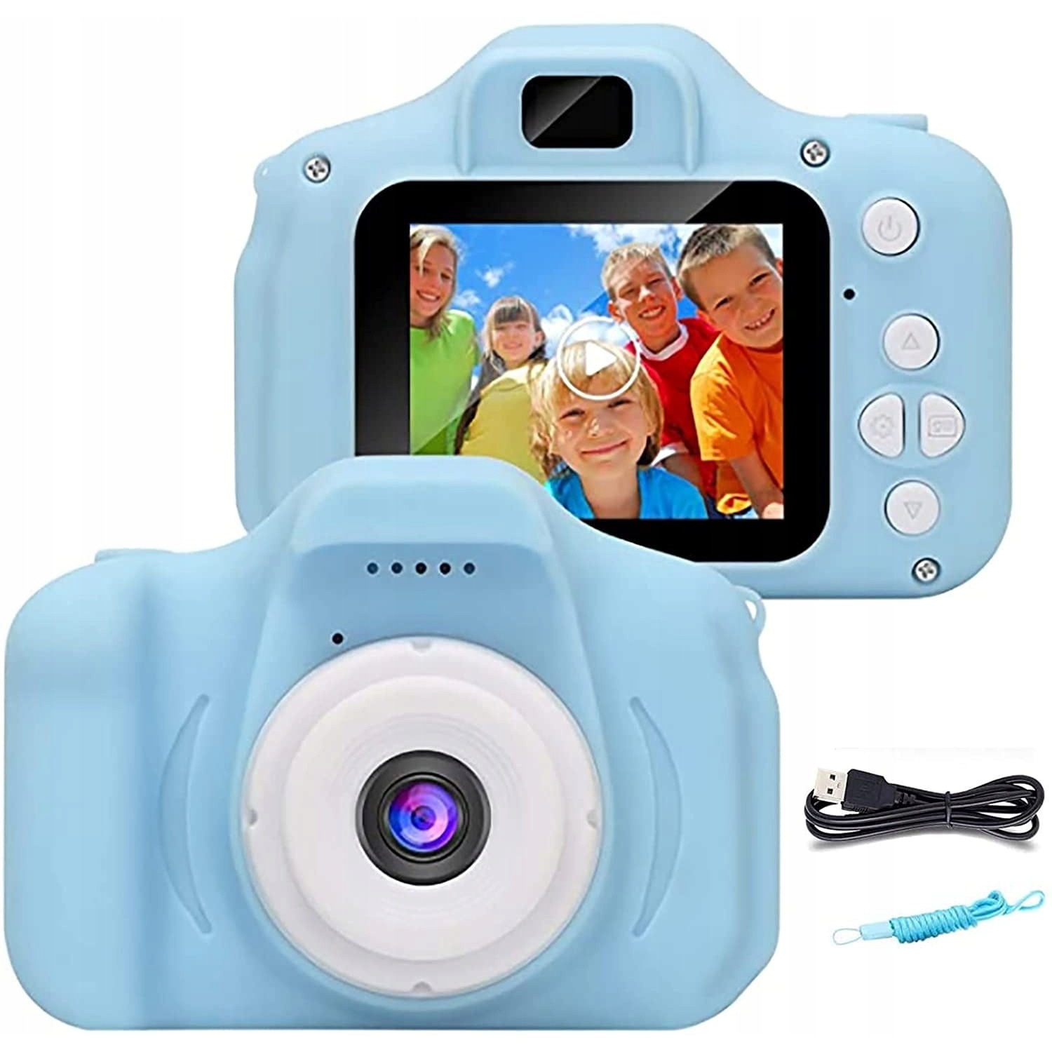Aparat foto pentru copii, 720p, Albastru - eMAG.ro