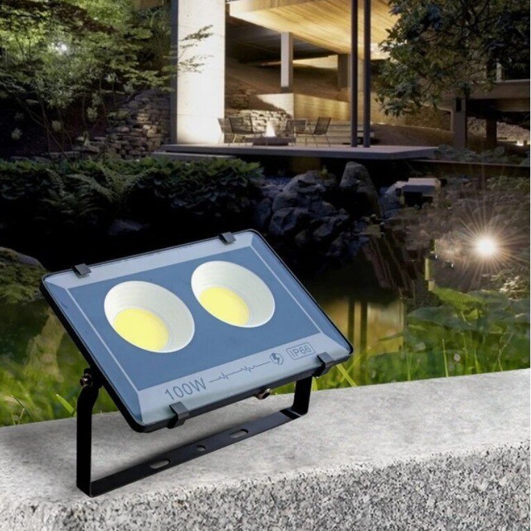 Proiector de Exterior Techstar® 100W, LED COB, IP66, Lumina Rece ...