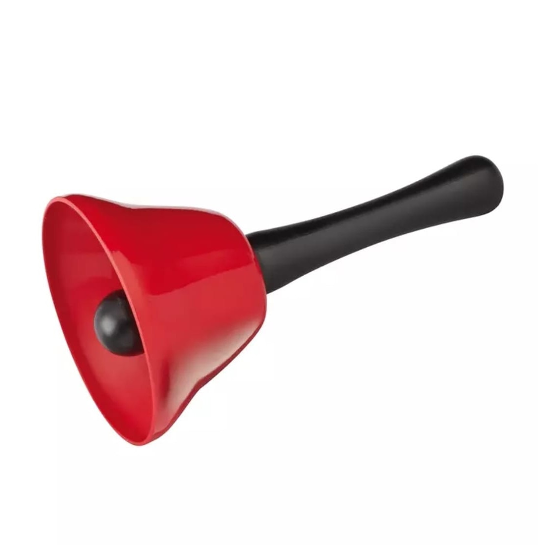 Jucarie muzicala, Clopotel cu maner, rosu, lemn, 19 cm - eMAG.ro