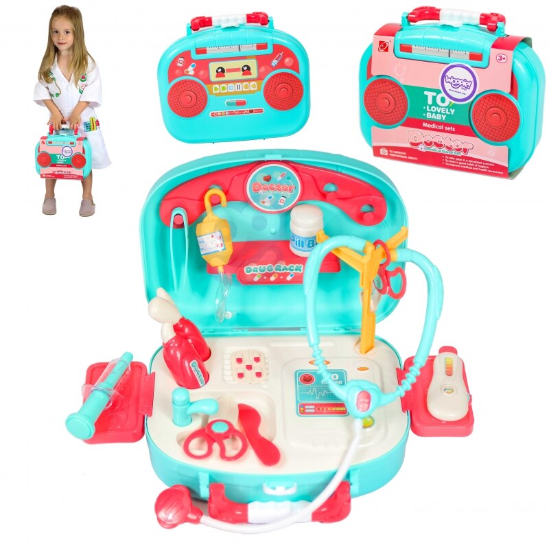 Set 19 instrumente doctor copii, WOOPIE, Trusa, Multicolor, 3+ - eMAG.ro