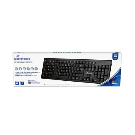 Tastatura multimedia MediaRange, Wireless, Negru - eMAG.ro