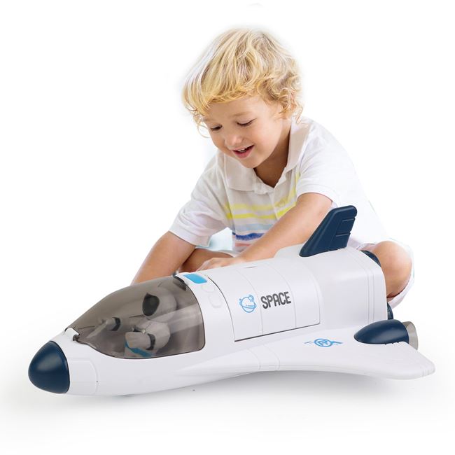 Racheta spatiala cu astronaut cu sunet si lumini 26x10,5x20,5cm - eMAG.ro