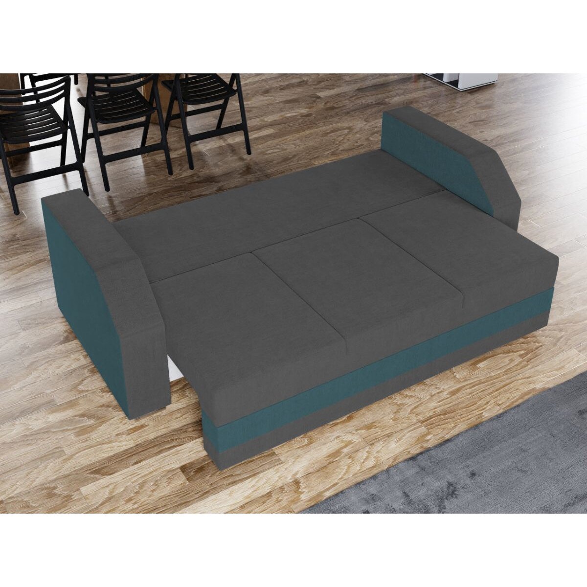 Canapea Camino, extensibila, cu lada depozitare, stofa, 220 x 94 x 87 ...