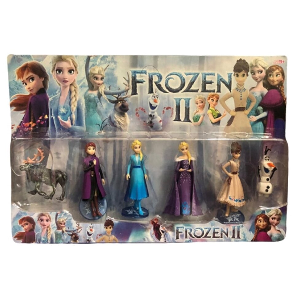 Set 6 Figurine Frozen 2, Tnagora®, Elsa, Anna, Olaf, Sven, 10 cm, + 3 ...