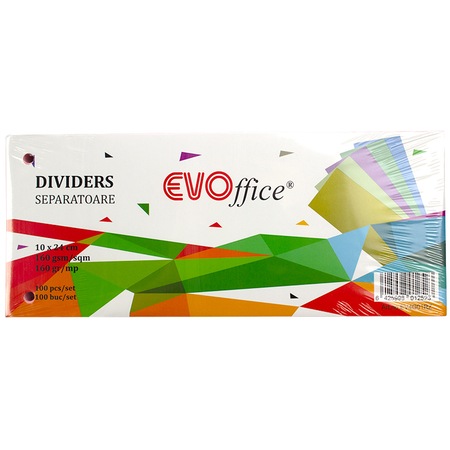 Separatoare carton color cu 2 perforatii, 160 g, 10*24 cm 100 bucati ...