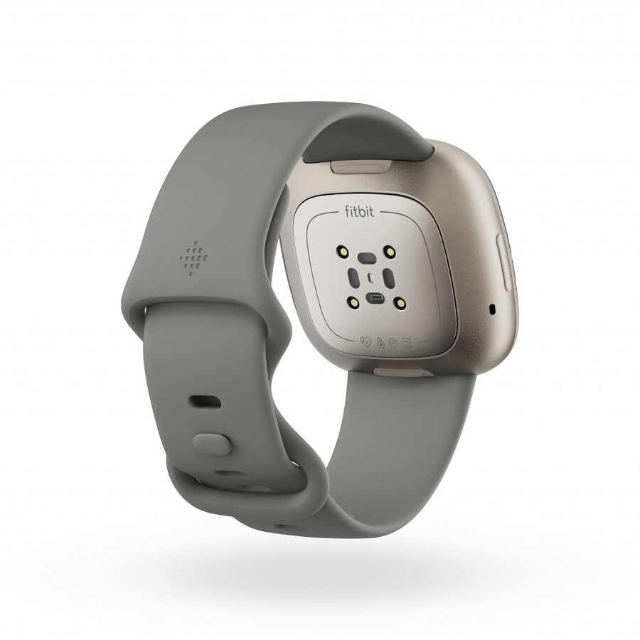 Smartwatch Fitbit Versa Sense Sage Grey Silver AMOLED GPS - eMAG.ro