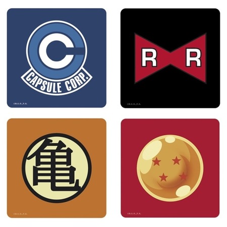 Suport pahar, Dragon Ball - Symbols, set 4 bucati - eMAG.ro