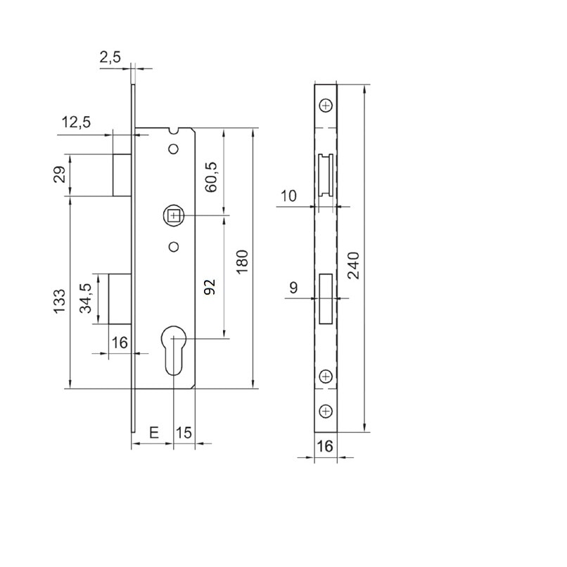 Broasca simpla pentru usi din PVC, 25 x 92 Feroneria - eMAG.ro