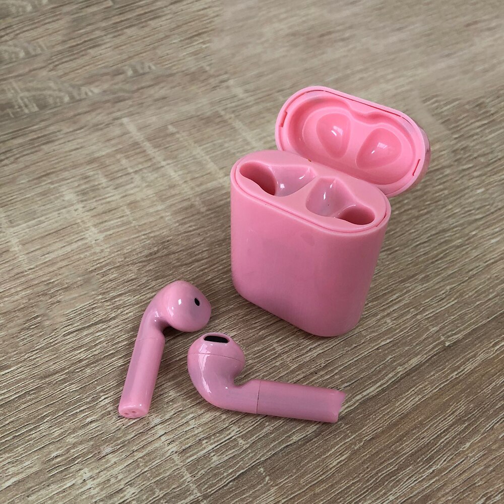 Casti wireless i18, Bluetooth 5.0, Touch Control, HiFi Sound, roz ...