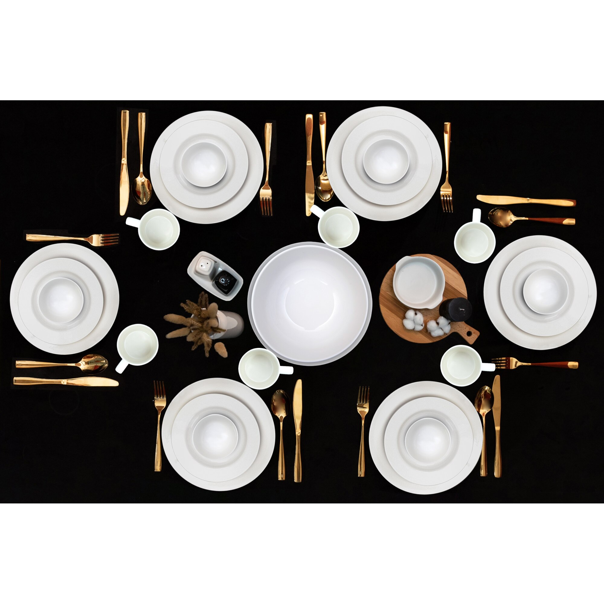 Set farfurii 32 piese, pentru 6 persoane, North Pole, Cesiro, Portelan ...