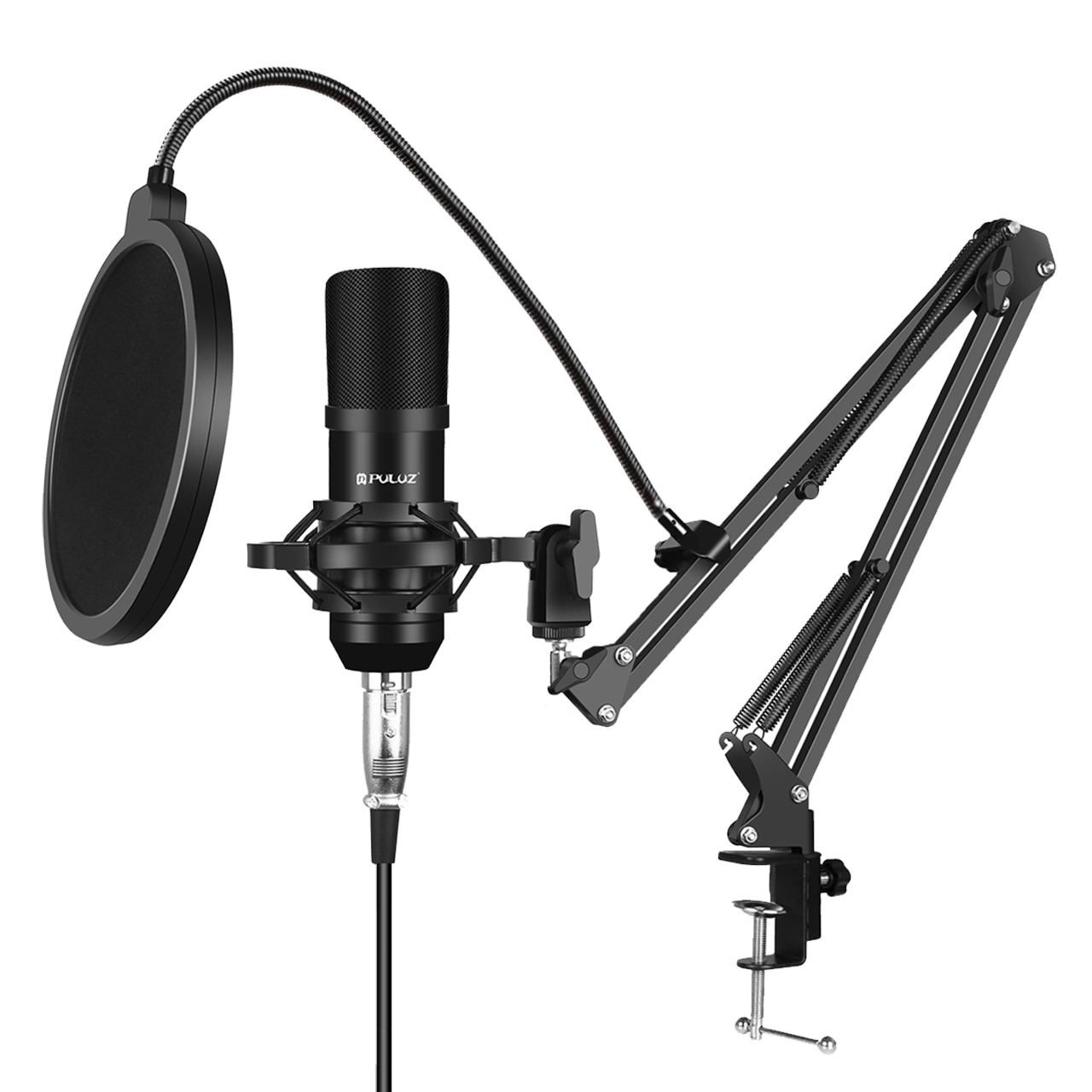 Set microfon Puluz, filtru, trepied, 3 in 1, Negru - eMAG.ro