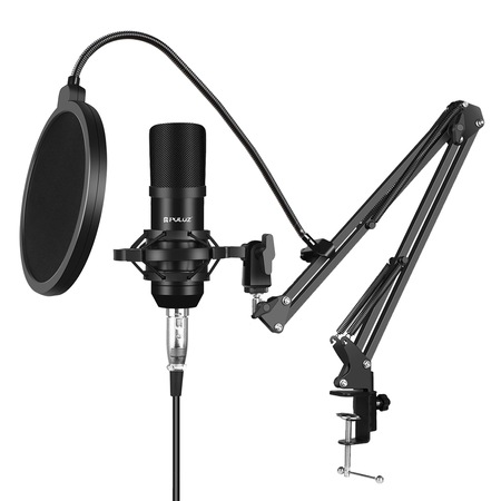 Set microfon Puluz, filtru, trepied, 3 in 1, Negru - eMAG.ro