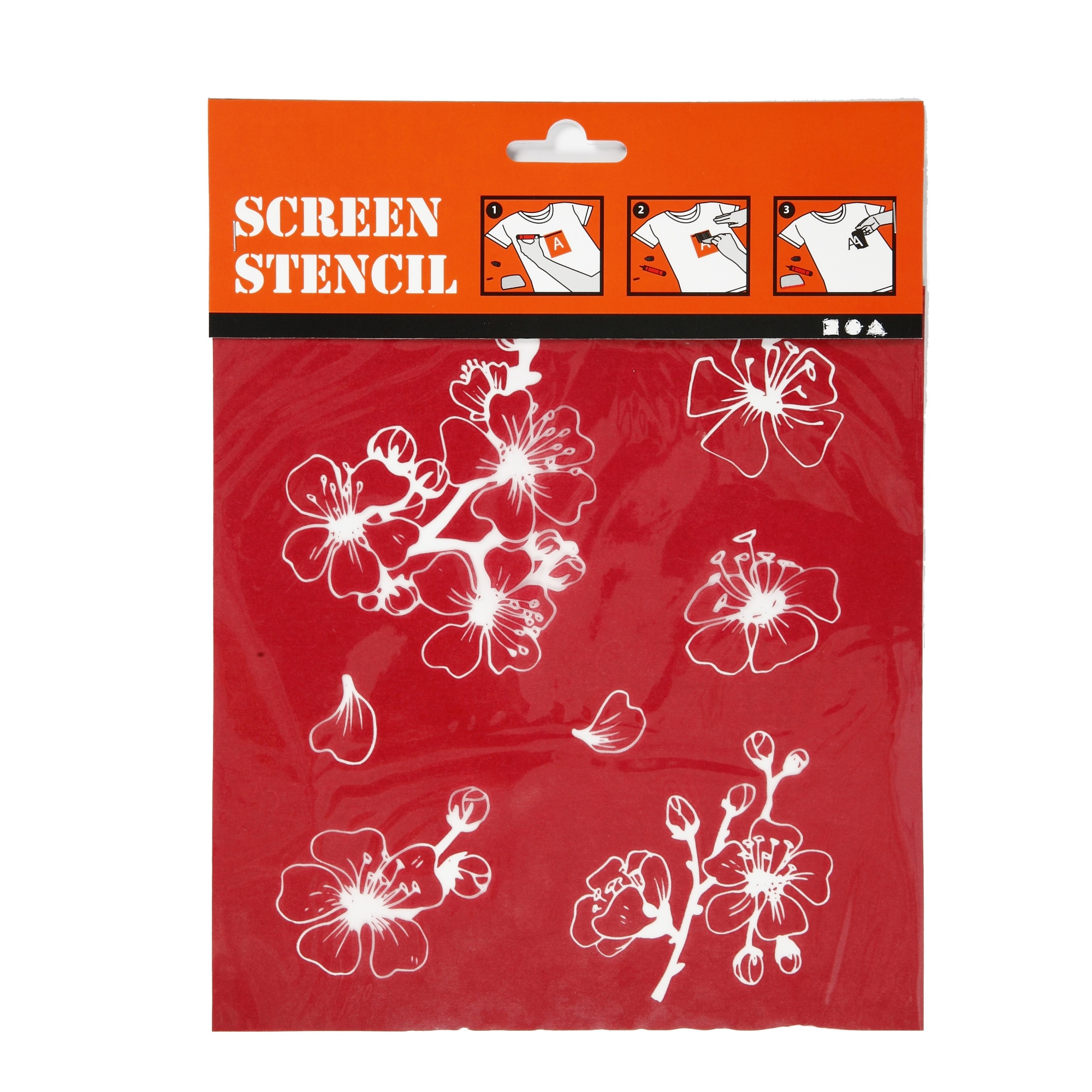 Sablon serigrafie, flori, 20x22 cm - eMAG.ro