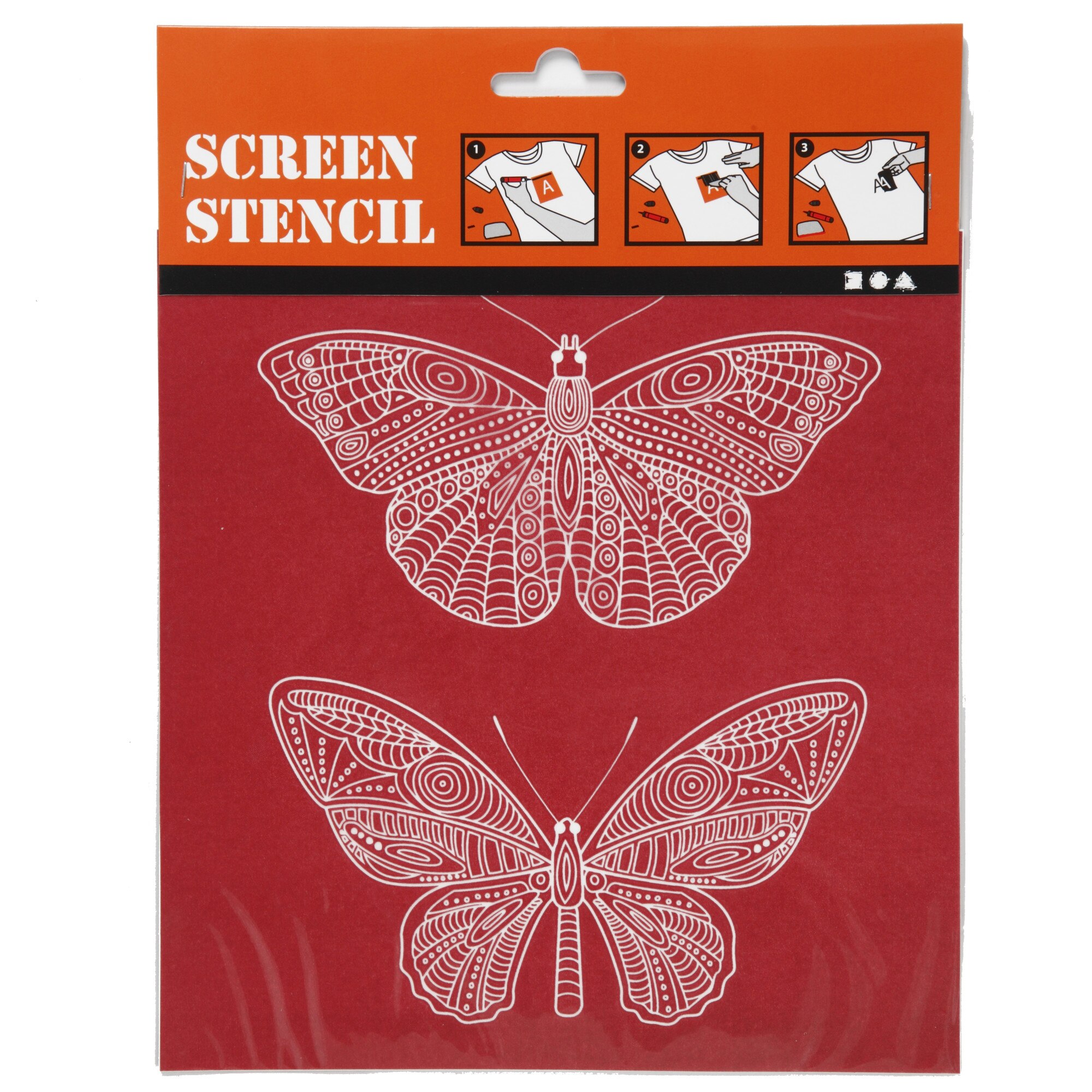 Sablon serigrafie, fluture, 20x22 cm - eMAG.ro