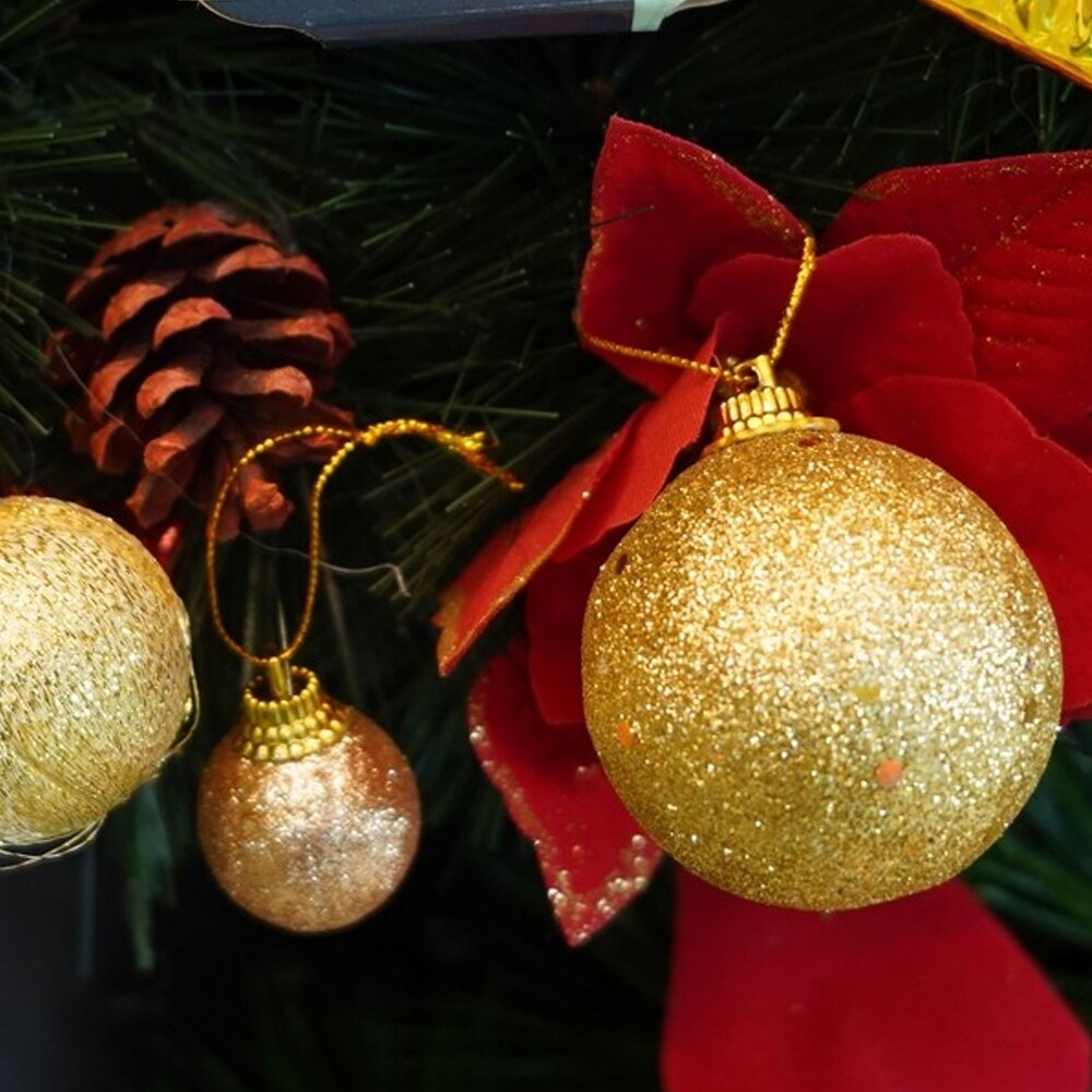 Set 54 Ornamente Pentru Craciun HYT ®, Cu 45 Globuri Colorate, Stea ...