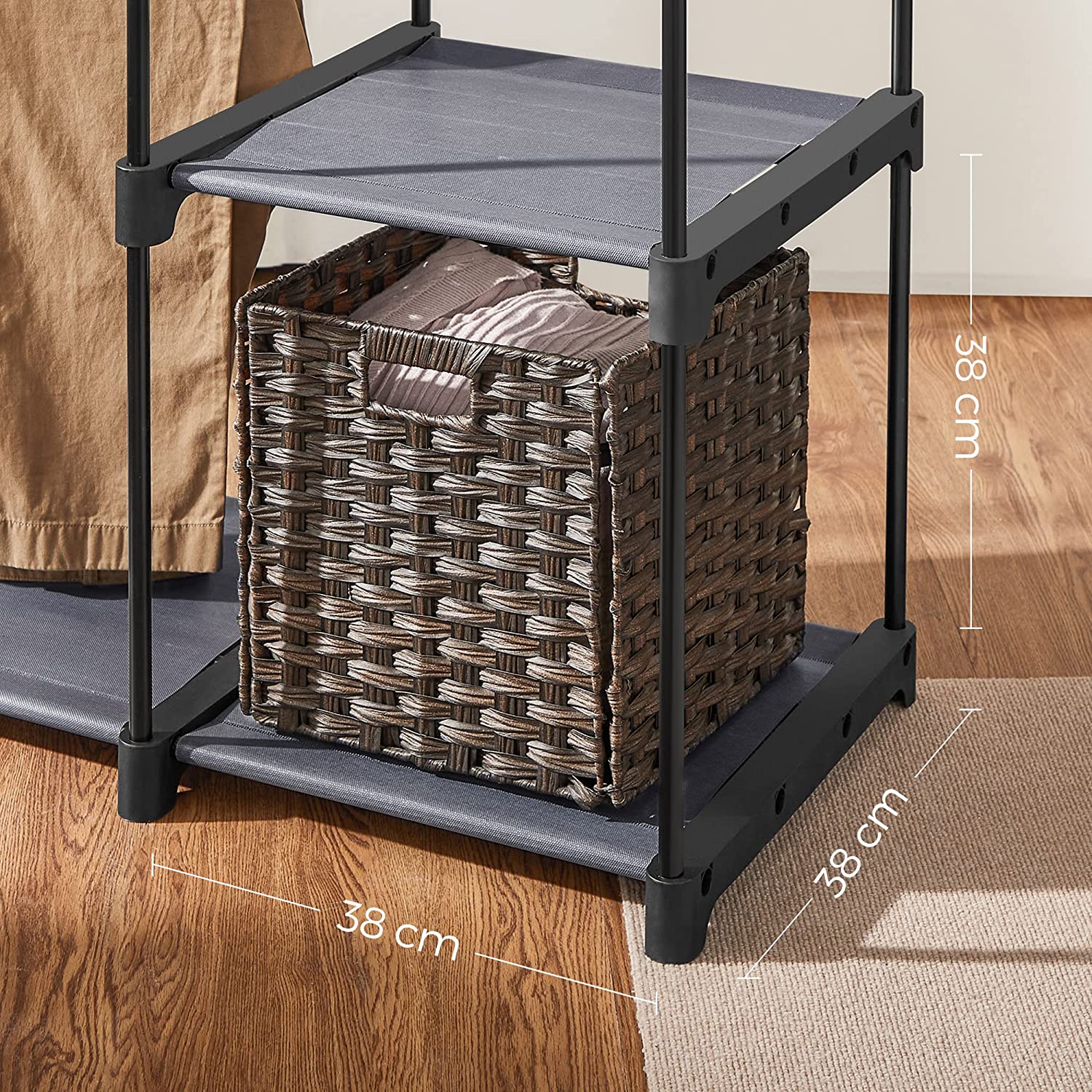 Dulap depozitare SONGMICS, dulap pliabil, dressing, dulap metalic, 112 ...