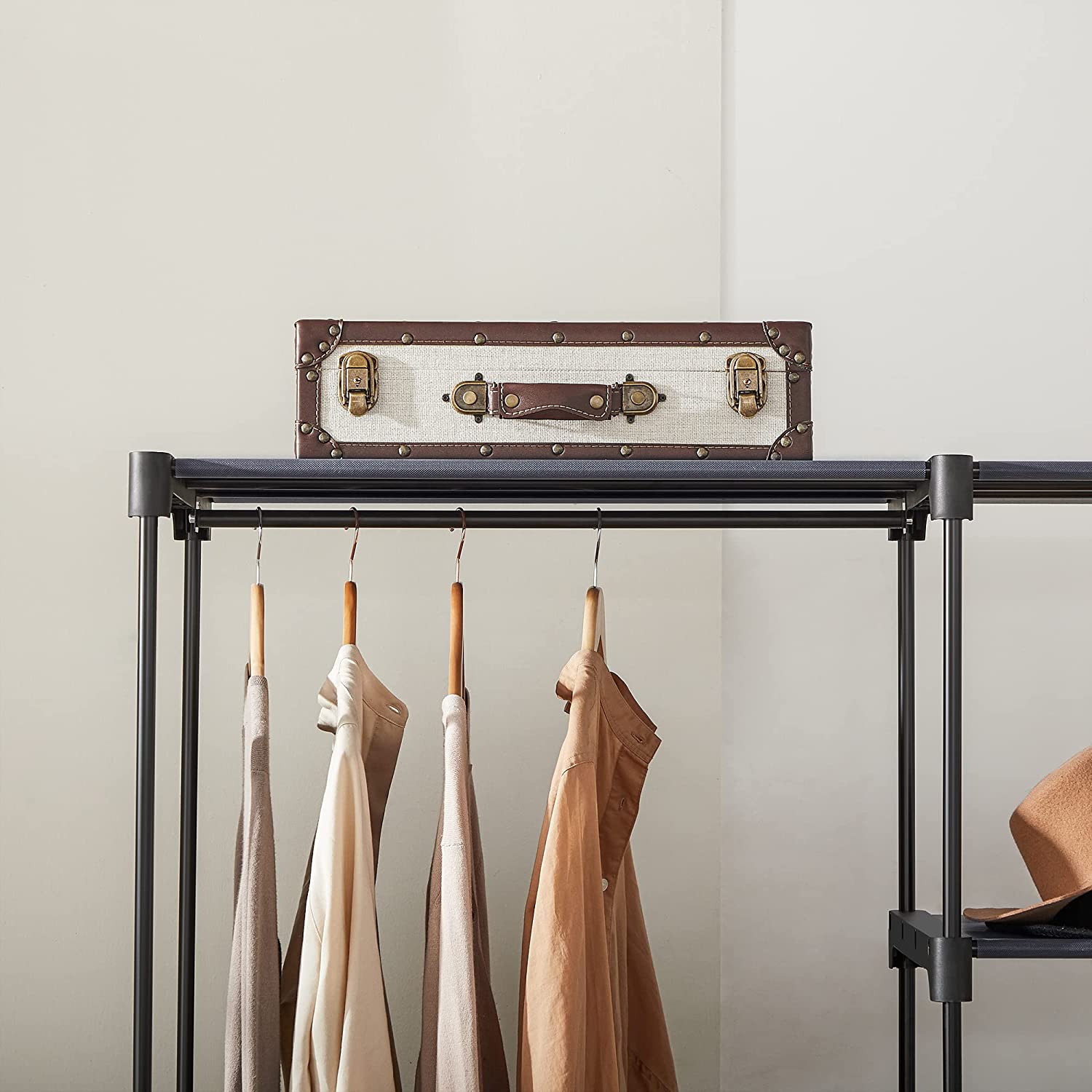 Dulap depozitare SONGMICS, dulap pliabil, dressing, dulap metalic, 112 ...