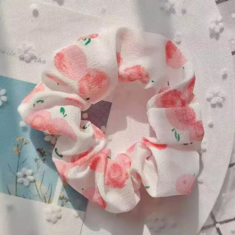 Elastic pentru par, model fructe delicioase, alba transparent cu mere ...