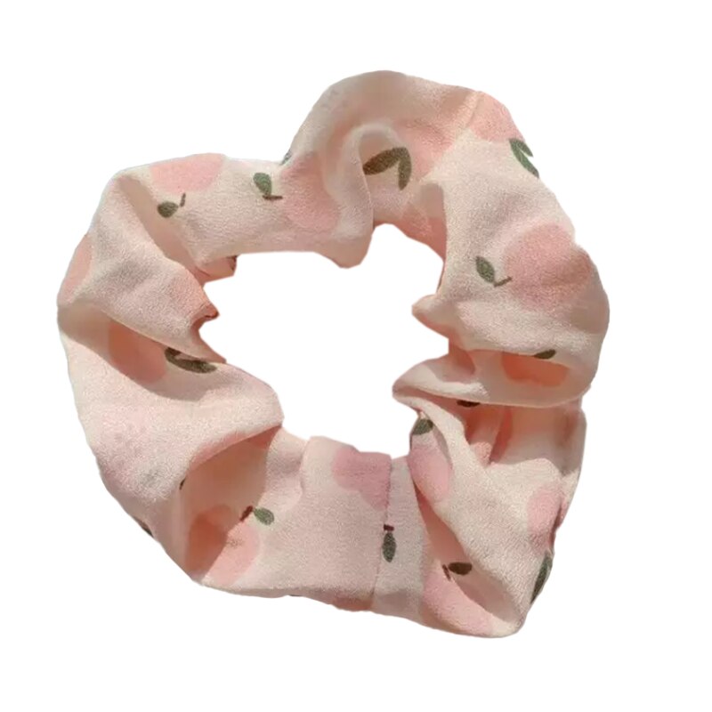 Elastic pentru par, model fructe delicioase, roz cu mere roz, EFAYN ...