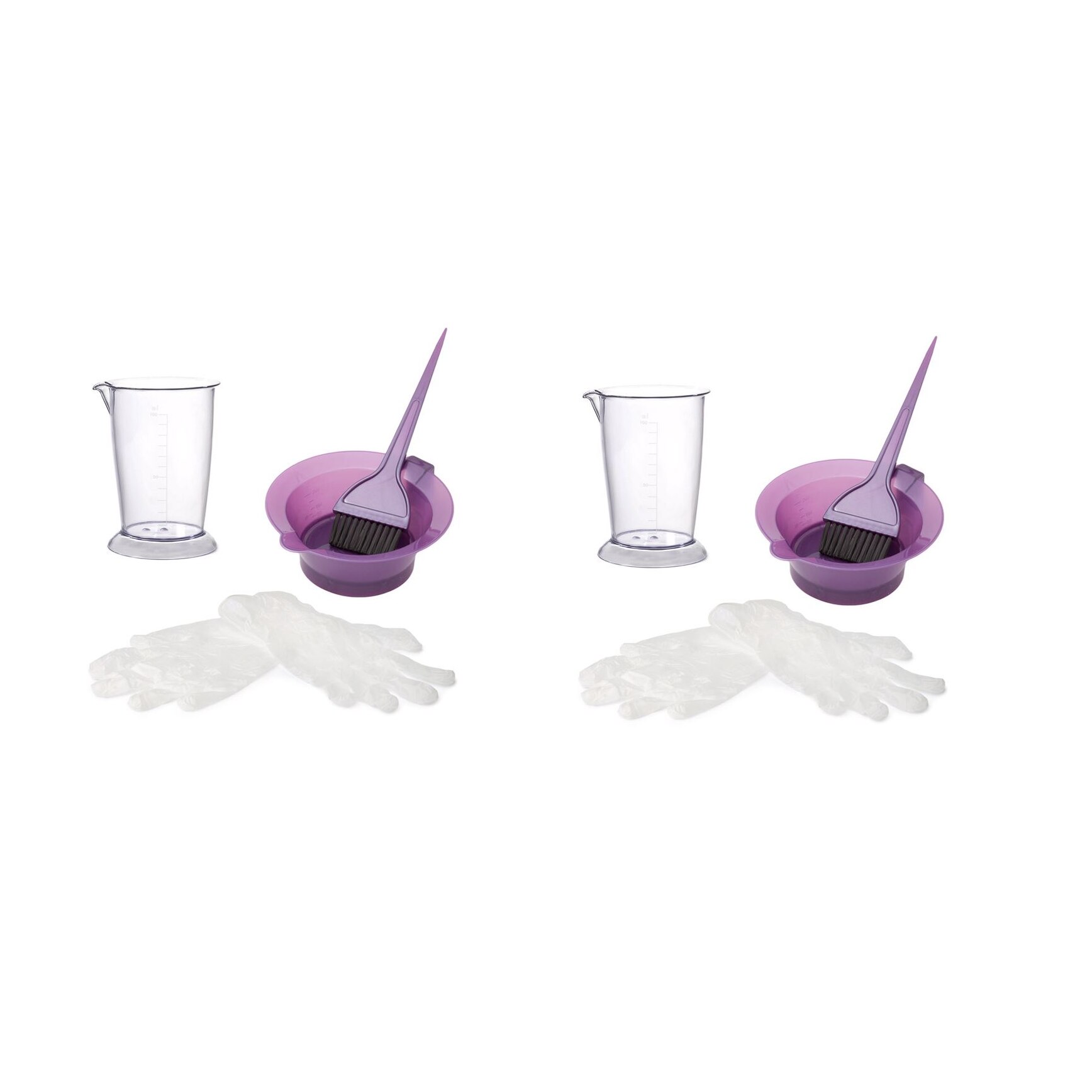 Set 2 buc, Bol cu pensula, ceasca de masurare de 100ml si 1 pereche de ...