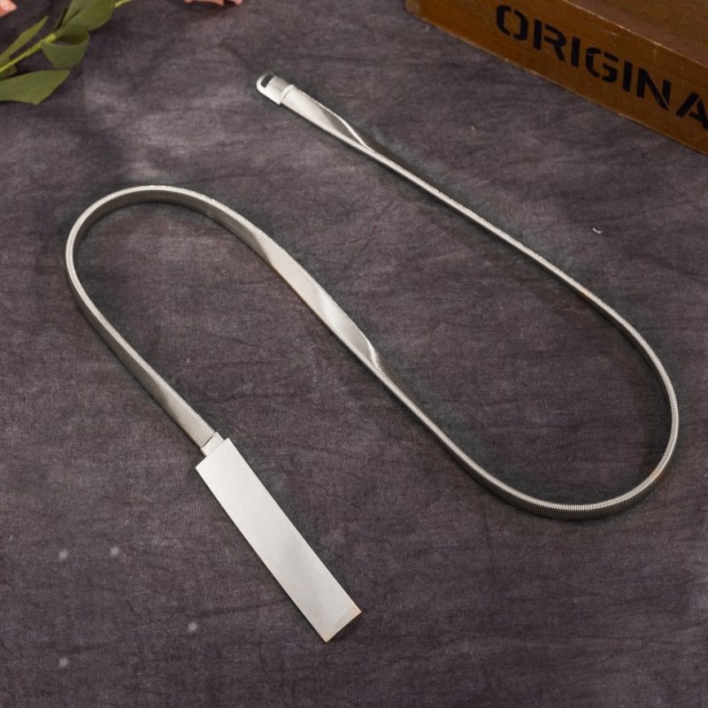 Curea de dama elastica Elegante, Metal, Argintiu CR003 - eMAG.ro