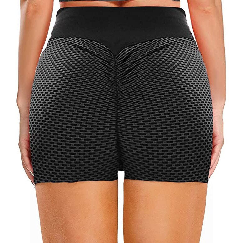 Colanti scurti de yoga cu talie inalta Memoryee, negru, marimea L - eMAG.ro