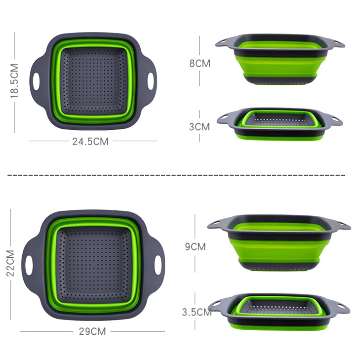 Set 2 strecuratoare din silicon, Zola®, pentru spalat/scurs fructe ...
