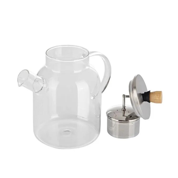 Ceainic BEEM 1000 ml, cu infuzor si capac, sticla borosilicata - eMAG.ro