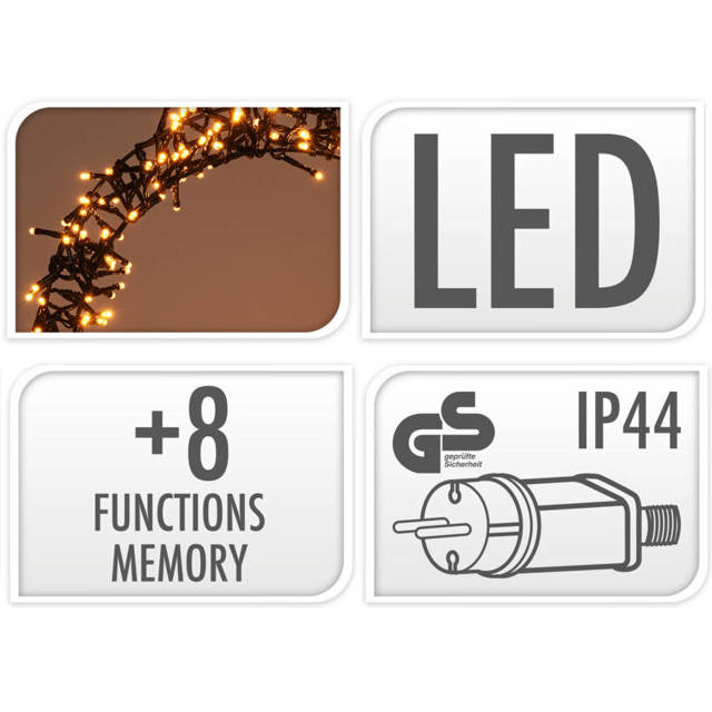 Coronita de Craciun 300 LED, 38 cm - eMAG.ro