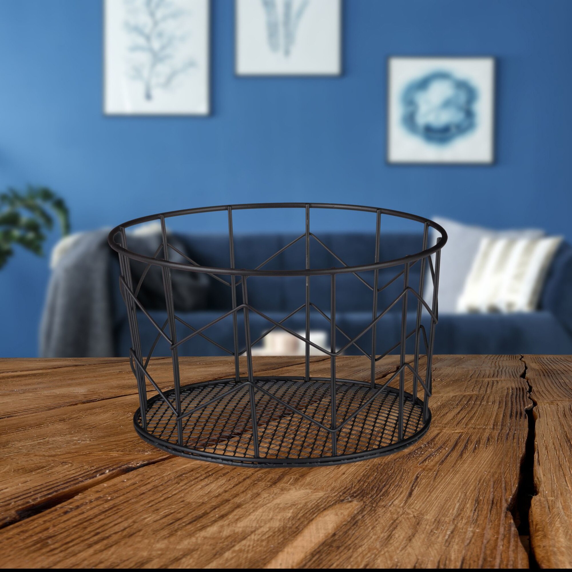 Cos pentru fructe Relaxdays, din metal, negru, 13 x 21.5 cm - eMAG.ro