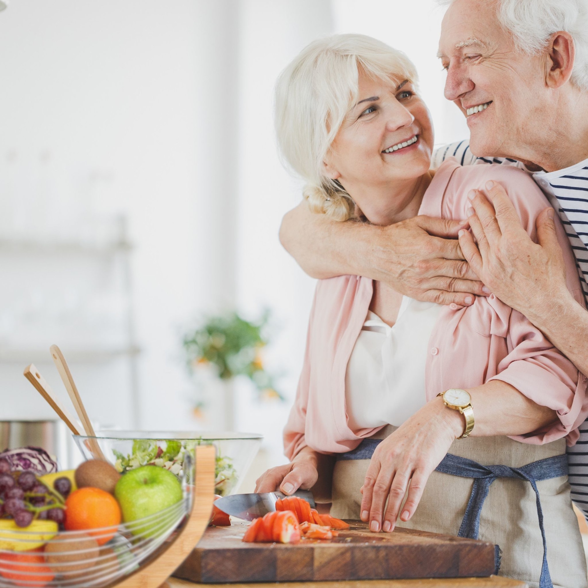 Cos pentru fructe Relaxdays, din inox si bambus, 18.5 x 38 x 23 cm ...