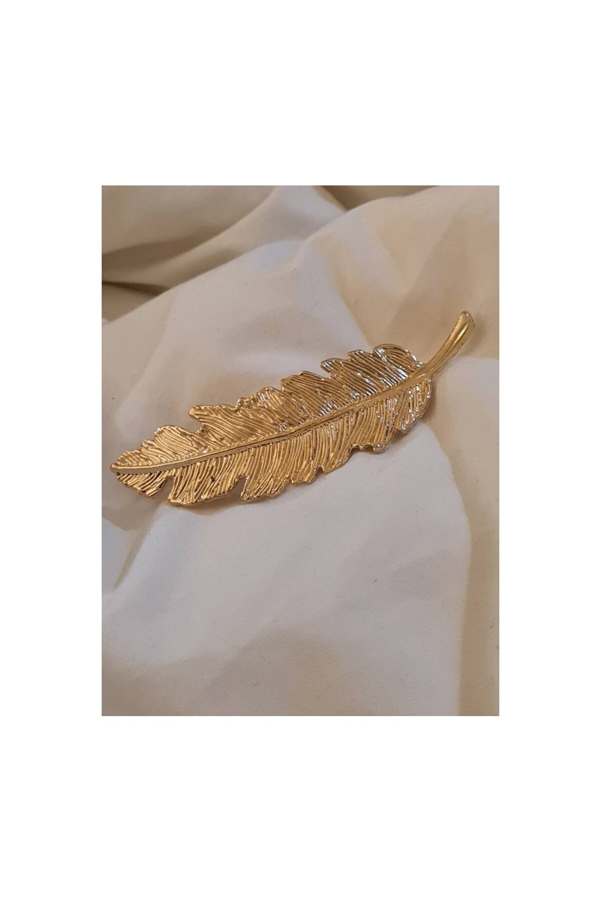 Agrafa de par in forma de frunza, Zola®, metalica, 10 x 2.8 cm, aurie ...