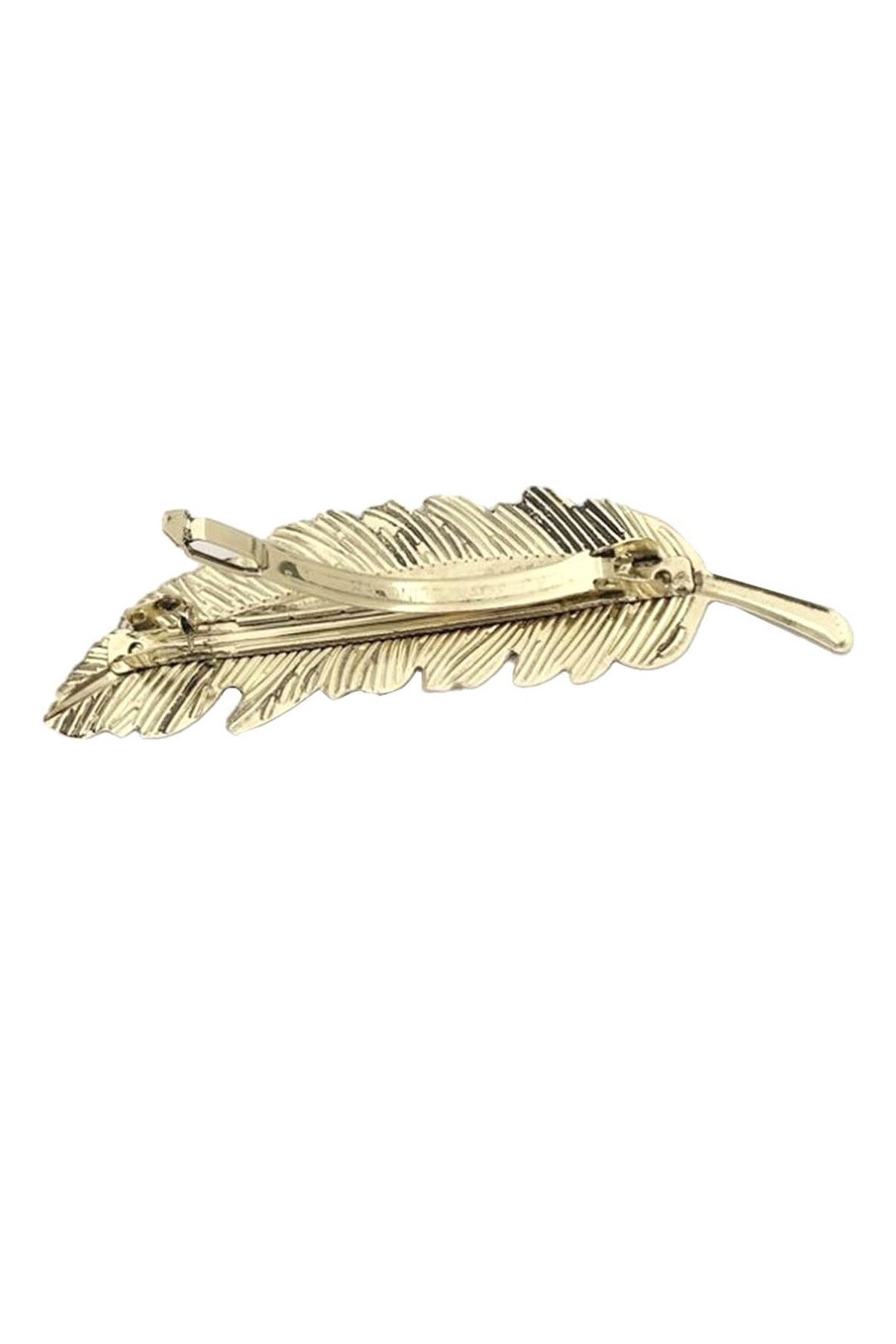 Agrafa de par in forma de frunza, Zola®, metalica, 10 x 2.8 cm, aurie ...