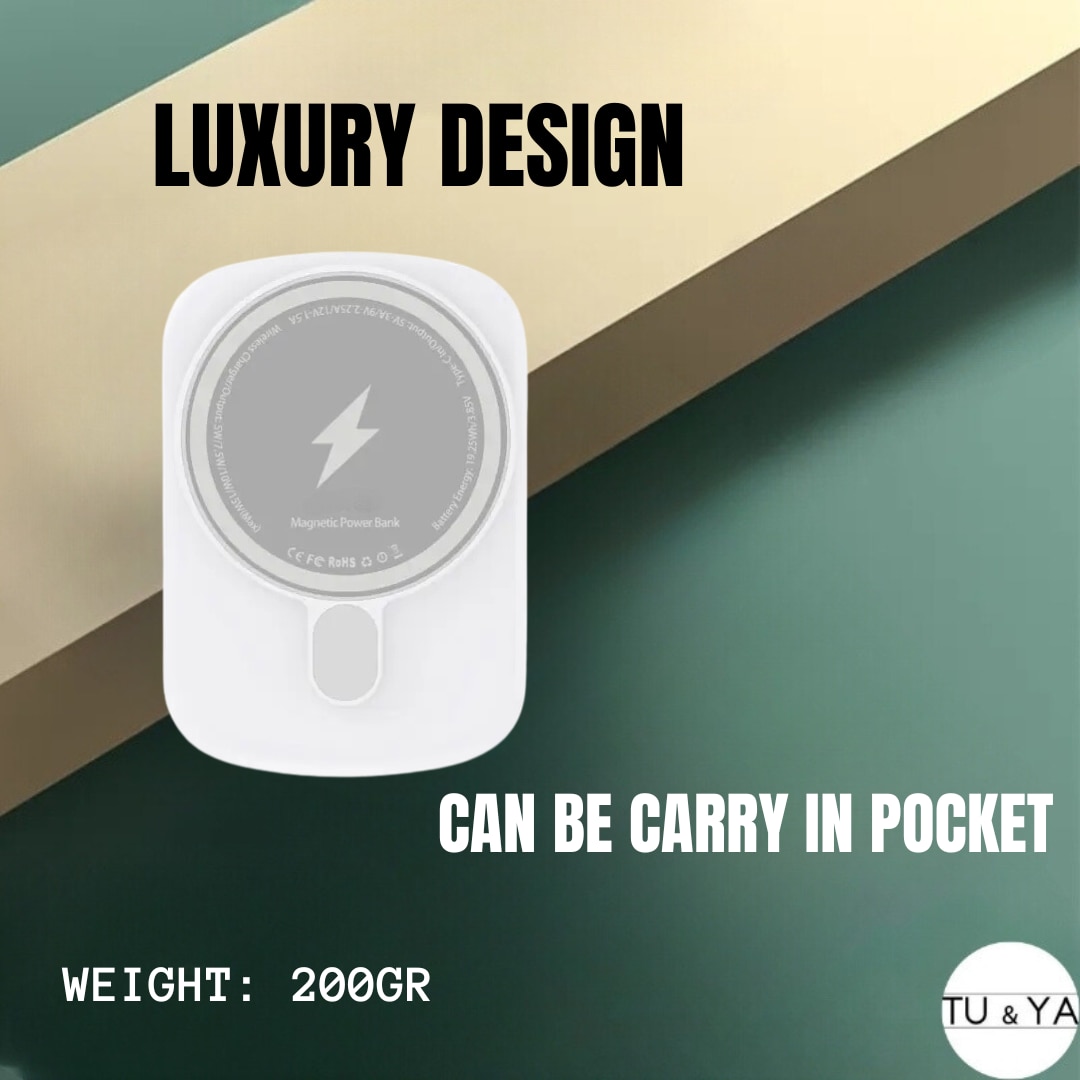 Baterie Magnet 10.000 mAh 15w subtire cu incarcare rapida fara Fir Mini ...