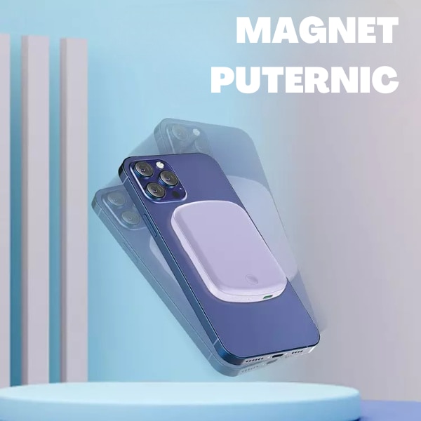 Baterie Magnet 10.000 mAh 15w subtire cu incarcare rapida fara Fir Mini ...
