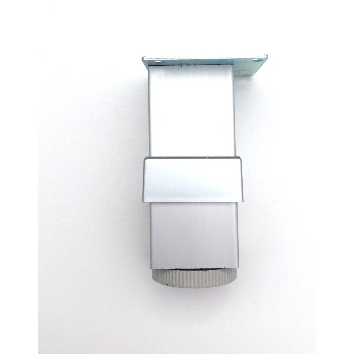 Picior metalic pentru mobilier H:80 mm, finisaj aluminiu, profil patrat ...