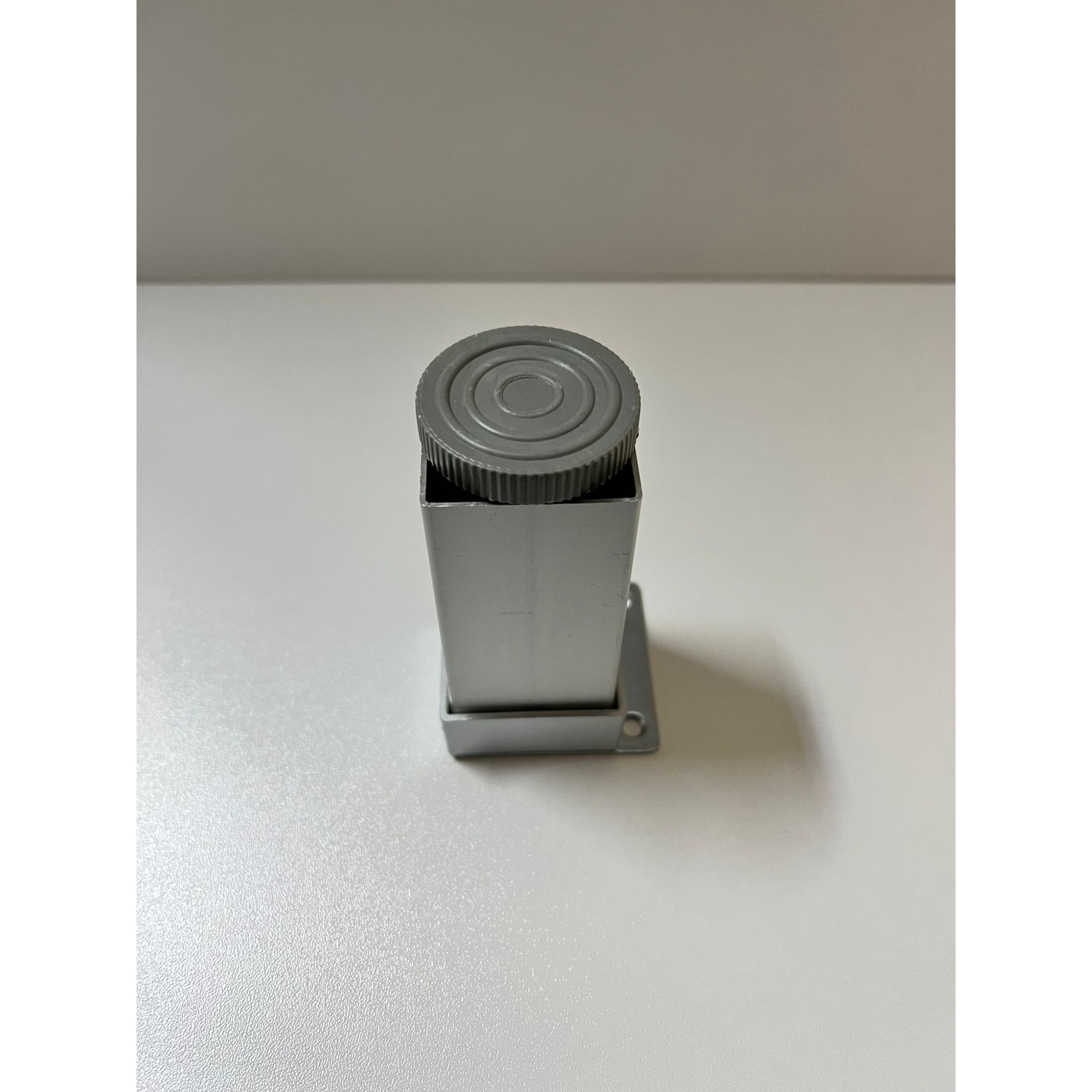 Picior metalic pentru mobilier H:80 mm, finisaj aluminiu, profil patrat ...