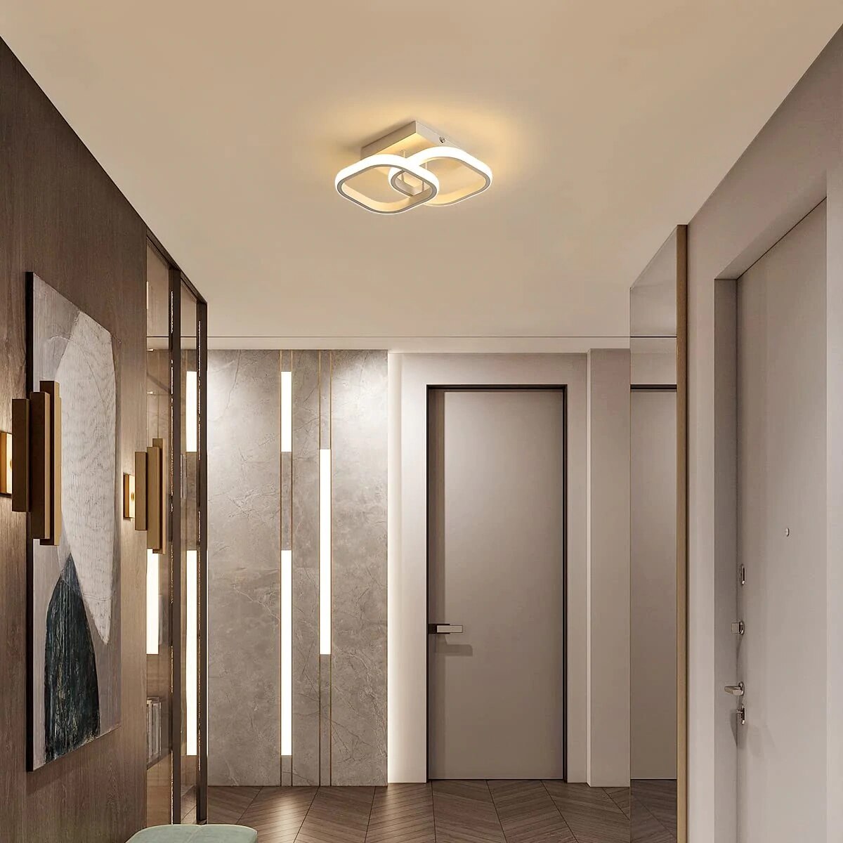 Plafoniere cu LED, Toolight, 85-265v, 22W, Aluminiu, Dia 19cm, Lumina ...